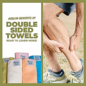 Invigor Bamboo Washcloths The First True Therapeutic - Washcloth Set of 3 - Double Sided Washcloths Sets - Made in USA Bamboo Washcloths for Face