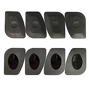 Pan Scrapers Dish Scraper Tool Set, 8Pack Cast iron Cleaner Scraper Multifunctional Scraper Polycarbonate Plastic Pan Pot Scraper, Iron Skillet Scraper Scrubber for Cleaning Grease, Kitchen (Black)