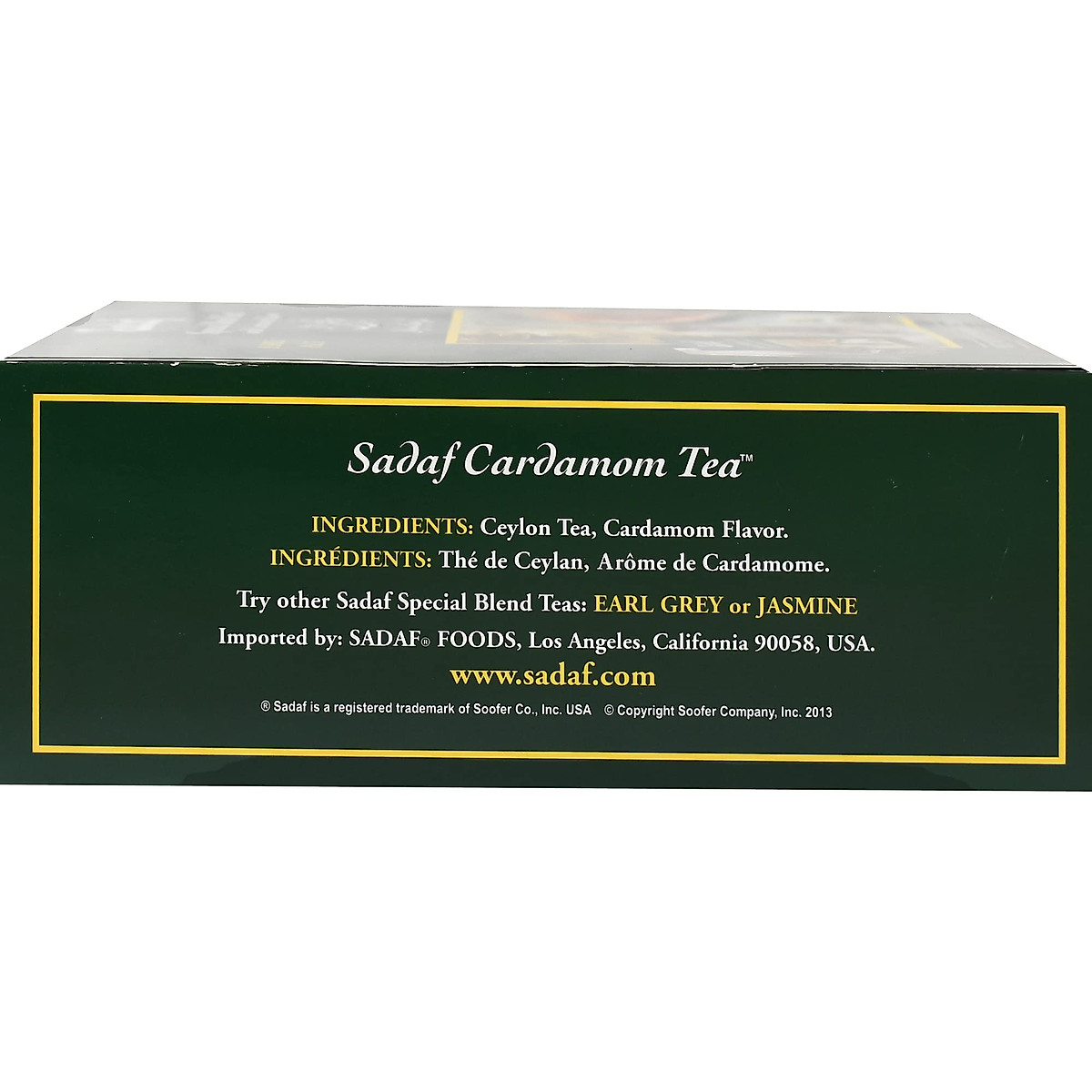 Sadaf Cardamom Tea Bags - Special Blend Cardamom Ceylon Black Tea - Quicktea Product harvested in Sri Lanka - 50 individually foiled teabags (Pack of 1)