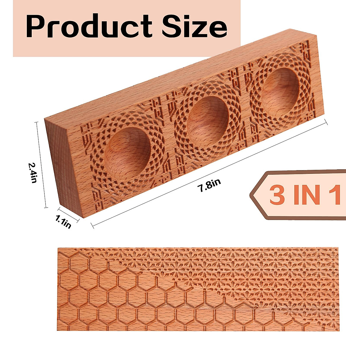 Miczhuoguang Ravioli Maker Press Mold Gnocchi Pasta Board, Wooden Stamp Pelmeni Mold Handmade Fresh Pierogi Press Ravioli Pasta Maker, 3 in 1 Combination Potsticker Meat Pie Dumpling Maker Board