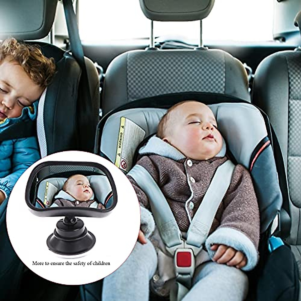 Baby Car Mirror for Rear View Shatterproof Baby Backseat Mirror with Suction Cup 360¡ã Adjustable Safety Car Seat Mirror for Back Seat Rear Facing Infant Clear Wide Vision Rear Facing Car Seat Mirror