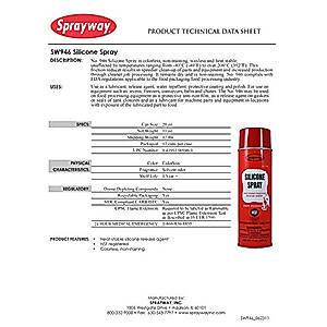 Sprayway SW946-12PK 11oz Silicone Spray and Release Agent, Pack of 12