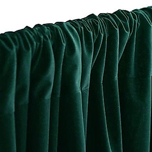 Efavormart 2 Pack | Hunter Emerald Green Fire Retardant Scuba Polyester Curtain Panel Backdrops Wrinkle Free with Rod Pockets - 10ftx10ft