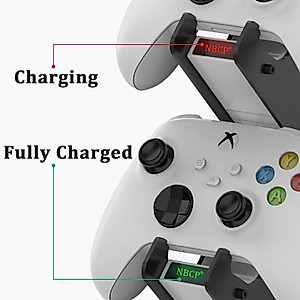 Dual Charging Station Dock for Xbox Series X|S, Fast-Speed Wireless Controller Charging Dock/Headset Controller Stand- Included 2x850 mAh Rechargeable Battery Packs (White)