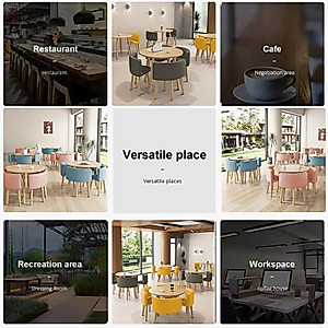 Reception Table and Chair Combination Coffee Table and Chair Set Business Conference Room Coffee Table, Suitable for Lounge L80*W80*H75cm/L31.4*W31.4*H29.5in Q