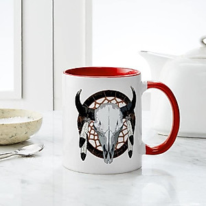 CafePress Buffalo Skull Dream Catcher Mug Ceramic Coffee Mug, Tea Cup 11 oz