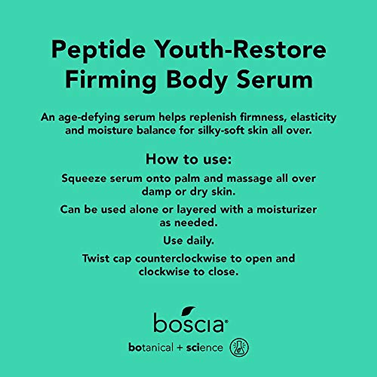 boscia Skin Nutrition Firming Body Serum, Vegan Cruelty-Free Natural Daily Moisturizer for Sensitive Skin. Firming Body lotion for maximum hydration.