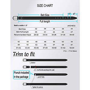 WOLFANT Full Grain Leather Belt,100% Italian Real Solid Leather