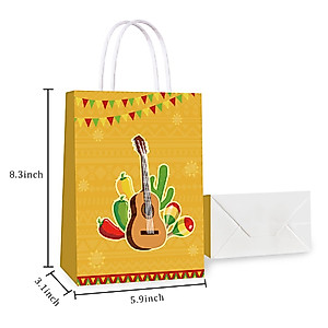 12 Pack Fiesta Party Favor Bags Cinco De Mayo Mexican Themed Birthday Baby Shower Bridal Shower Party Supplies