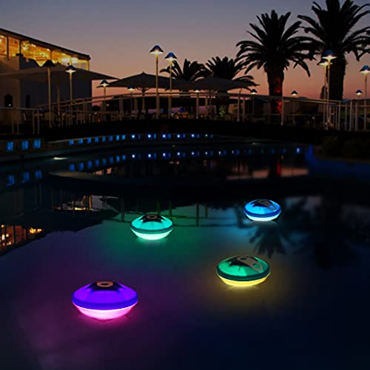 Goallim Floating LED Pool Lights 2 PCS, Color Changing Pool Lights That ...