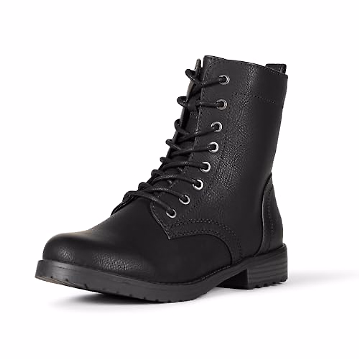 Amazon Essentials Women's Lace-Up Combat Boot, Black, 7