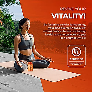 Mt. Angel Vitamins - Zinc Quercetin with Bromelain Supplement – Immune Support & Respiratory Health - Quercetin 500mg Capsules | Zinc 50mg | Vitamin C Capsules | Immune Booster for Adults - 300ct.