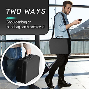 RIGICASE Hard Carrying Case for Oculus Quest 2/3 VR Gaming Headset Strap and Touch Controllers, thick foam padded storage bag box for quest 2 3