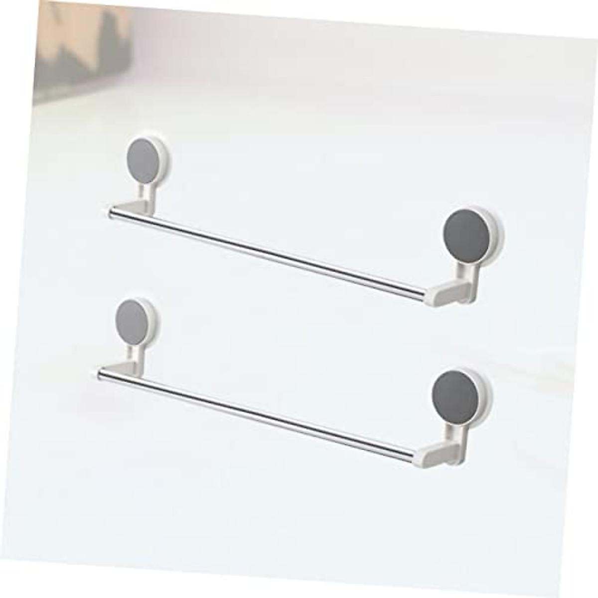 Wall Mounted Towel Holder 2pcs Suction Cup Towel bar Suction Cup Towel Rack Towel Rack with Shelf White Pot Cover Shelf Towel Shelf Pot Cover Rack no Trace Lid Rack Individual