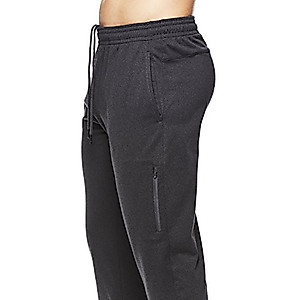 Gaiam Men's Restorative Fleece Yoga Pants - Performance Running & Workout Sweatpants - Black Heather Restorative, Small
