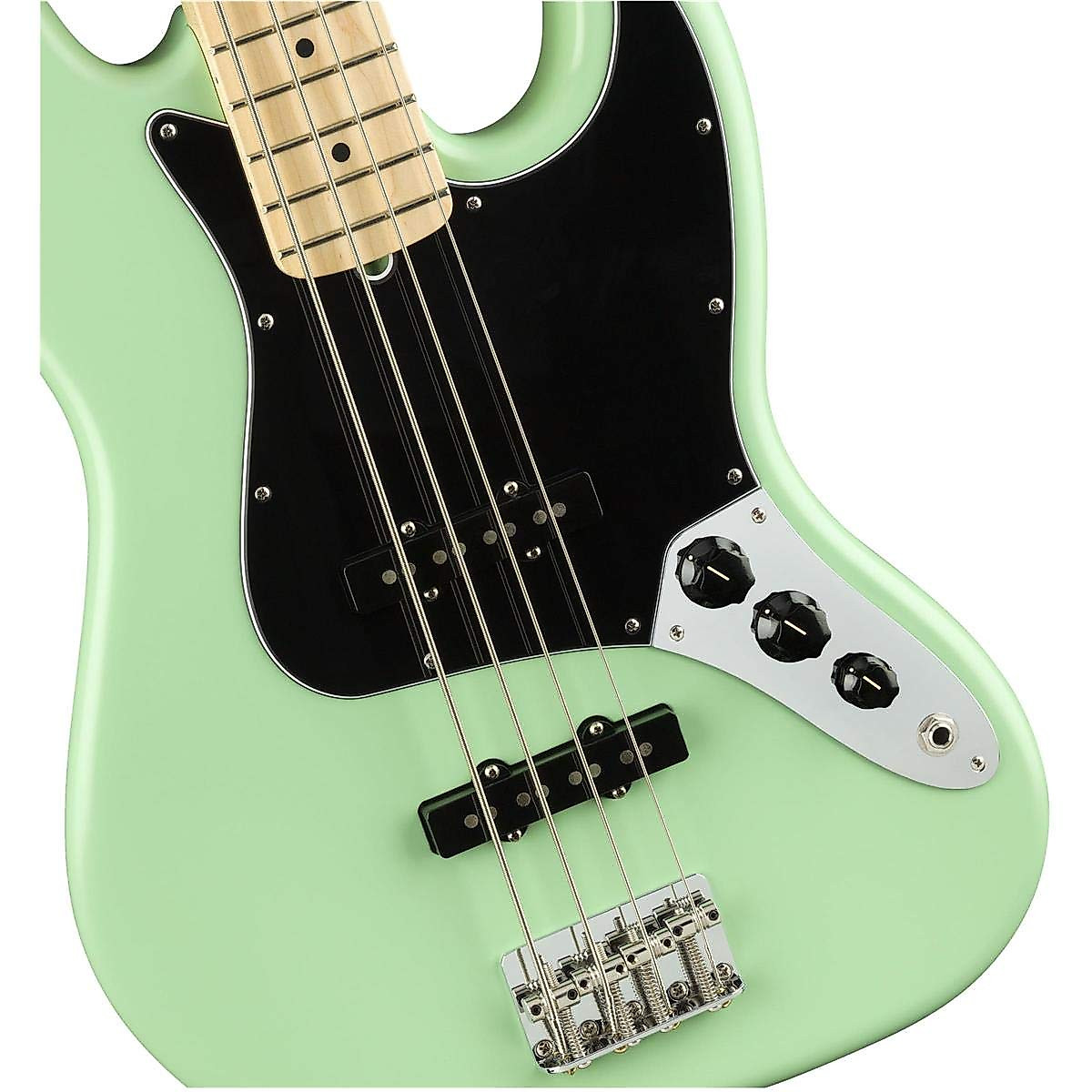 Fender American Performer Jazz Bass, Satin Surf Green, Maple Fingerboard