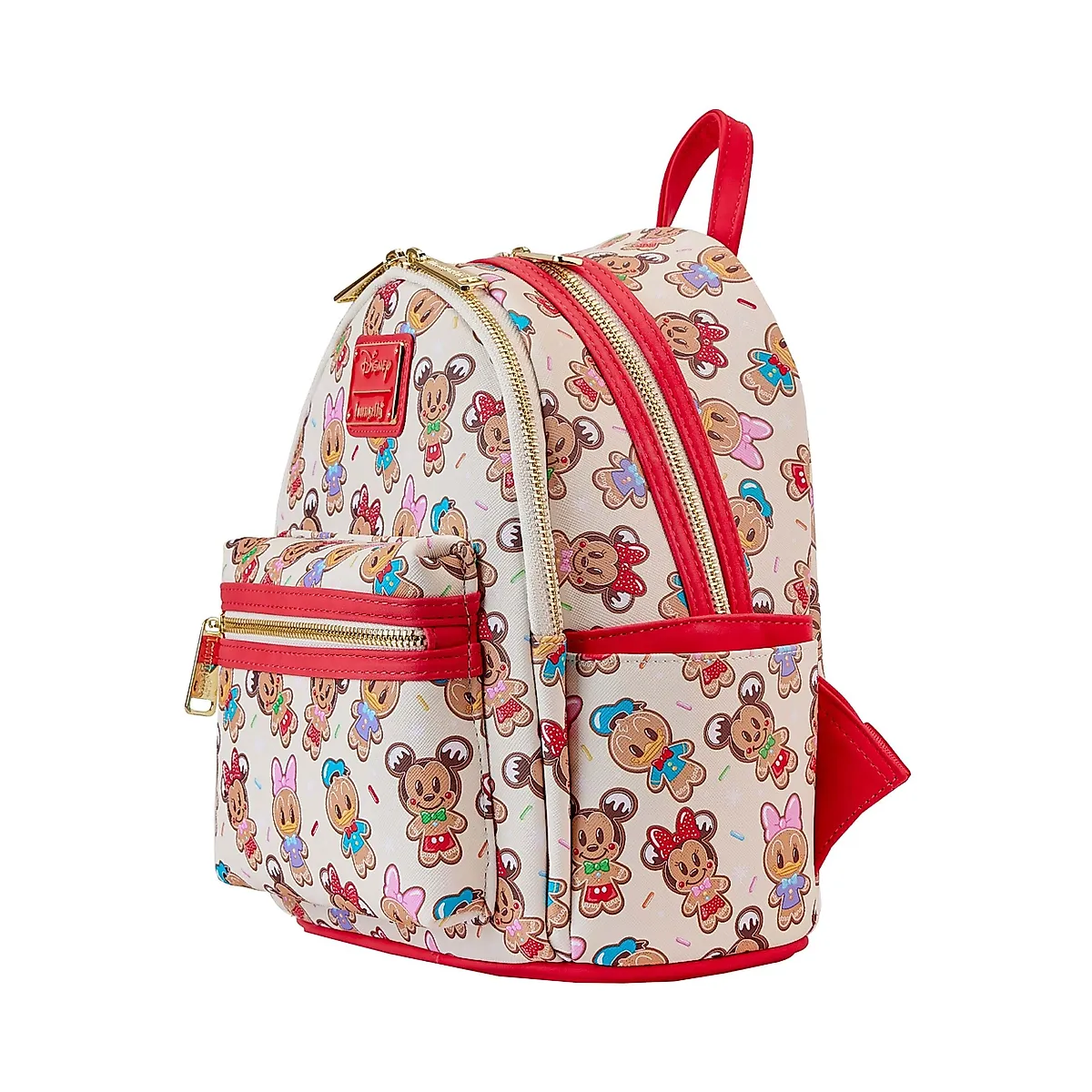 Loungefly Disney Mickey & Friends Gingerbread Cookie All-Over Print Mini Backpack With Ear Headband