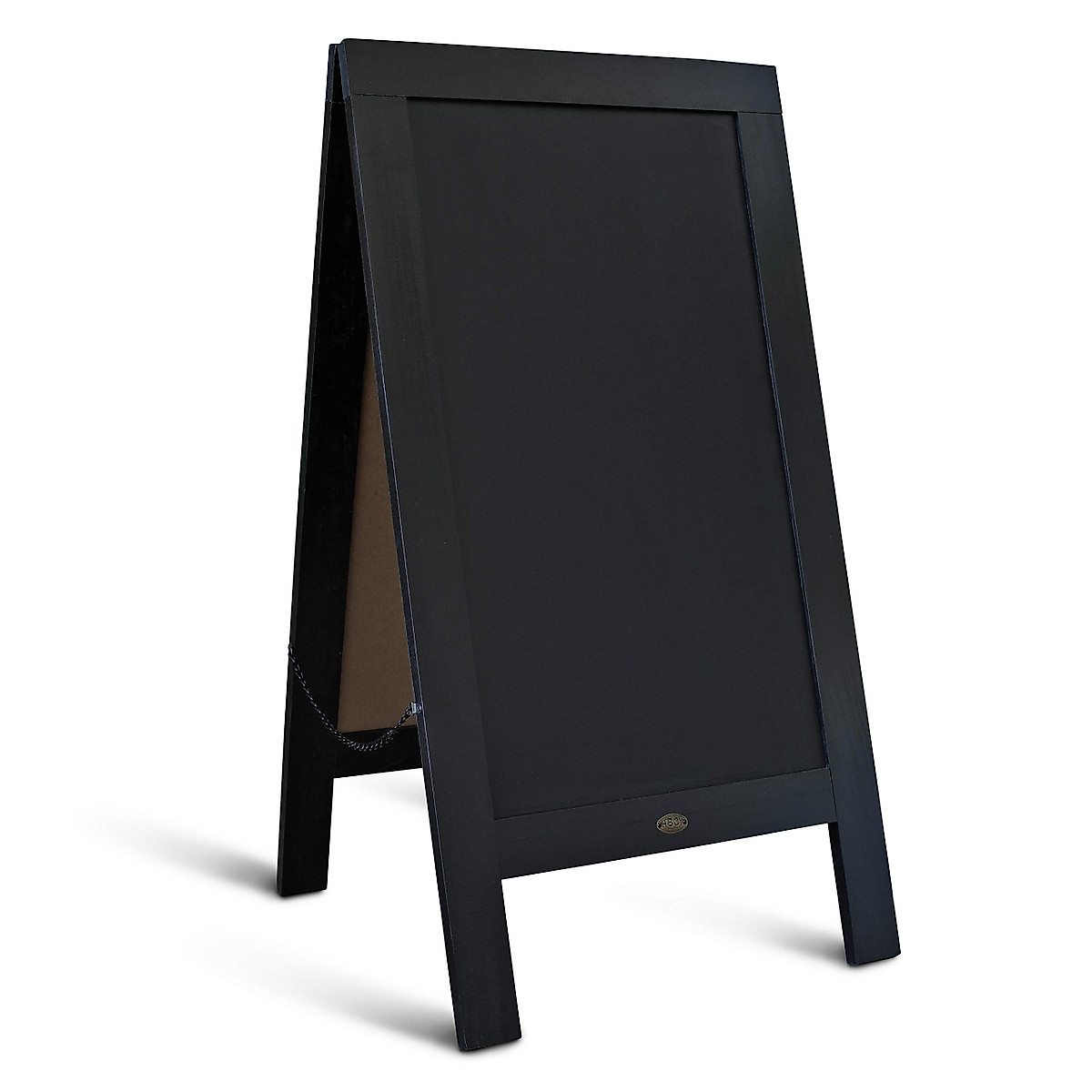 A Frame Chalkboard by HBCY Creations: 40x20 Solid Wood A-Frame Sign Black Double-Sided Magnetic Board, Chalkboard Menu Board, for Restaurants, Cafés, Weddings - Heavy Duty Hinges