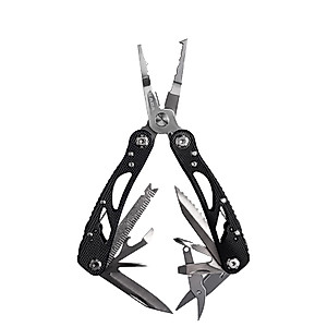 Kaba 12-in-1 Multitool Pliers of Fishing Tools, Professional Stainless Steel Multitool Pliers,Pocket Knife,Bottle Opener,Apply to Survival,Camping, Hunting and Hiking DIY Gifts for Men