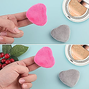 Molain Heart Shape Makeup Blendiful Puffs, 4PCS Cotton Powder Puff, Makeup Tool, Beauty Sponges Blender Cleanser