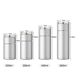 SEASD Portable Thermos Mug Cup 316 Stainless Steel Vacuum Insulation Flask Tea Water Bottle Thermal Thermocup (Color : E, Size : 250ml)
