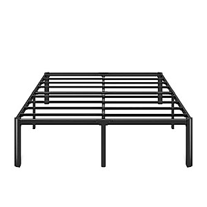 Zinus Van 16 Inch Metal Platform Bed, Steel Slat Support, No Box Spring Needed, Eco Friendly WonderBox Packaging, Easy Assembly, Black, Queen