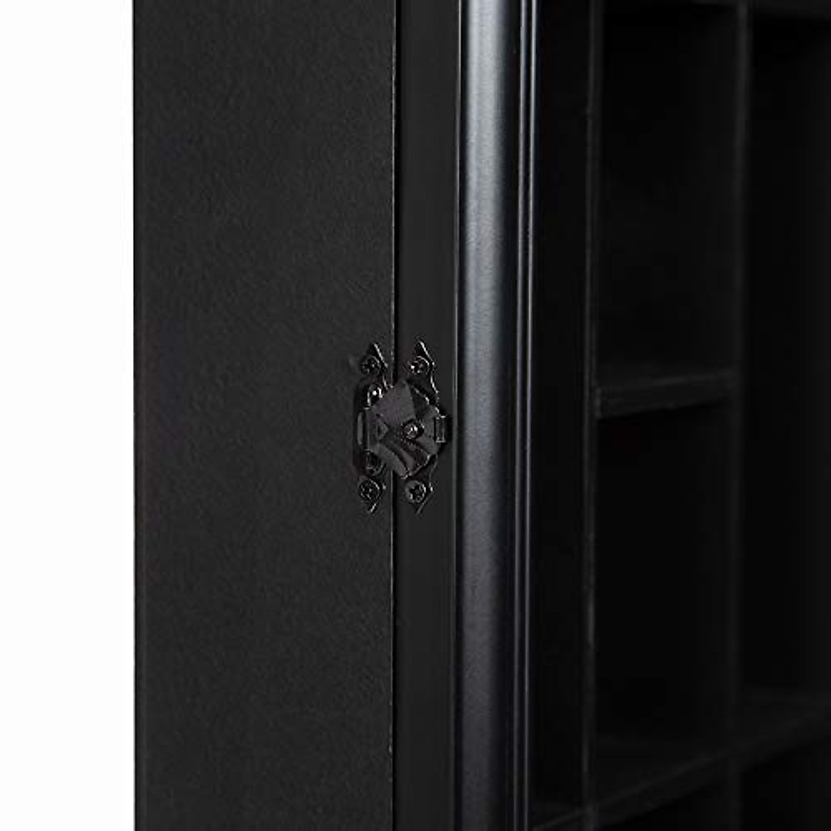 Gallery Solutions 18x16 Shot Glass Hinged Front Display Case, 18" x 16", Black