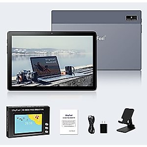 Tablet 10 inch Android Tablets Computer 64GB 512GB Expand, Android 12 Tablet with 10.1 inch IPS Screen, WiFi Tablet 10+ inch with Dual Camera Bluetooth Google Metal Case