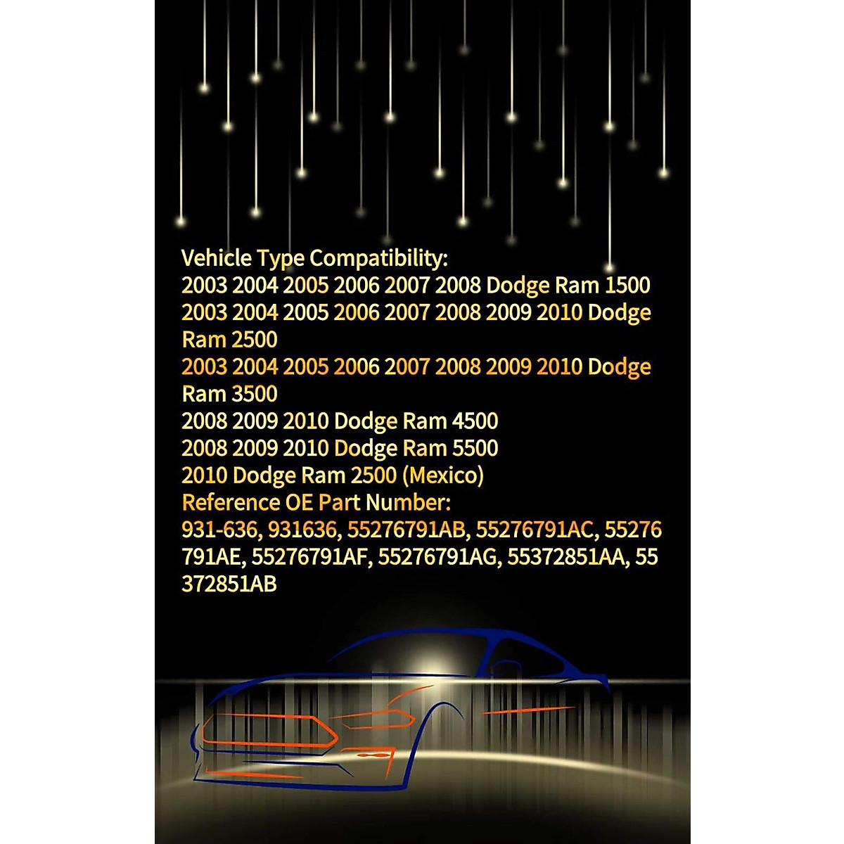 931-636 Door Lock Latch Actuator Motor Assembly FL Front Left Driver Side for 2003-2010 Ram 1500 2500 3500 4500 5500 Replace 55276791AB 55276791AC 55276791AE 55276791AF 55276791AG 55372851AA