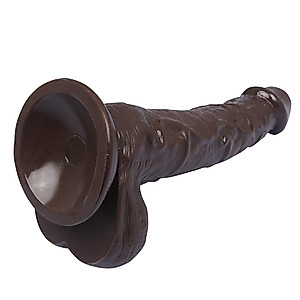 10.8 inch Realistic Dildo Adult Sex Toy,Silicone Dildo Huge Penis with Powerful Suction Cup for G-spot Vagina Anal Sitimulation,Big Black Cock Thick Anal Dildos Sex Toys for Women