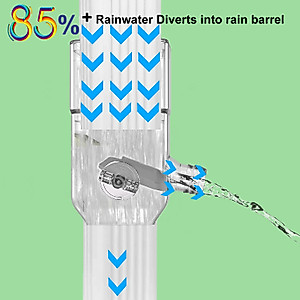 Prestantious Downspout Diverter, Rainwater Diverter Fits for 3”x 4”Oversize Downspout and 2”x3” Downspout, Rainwater Collection System with Adjustable Valve, Diverts Water into Rain Barrel, 4ft. Hose