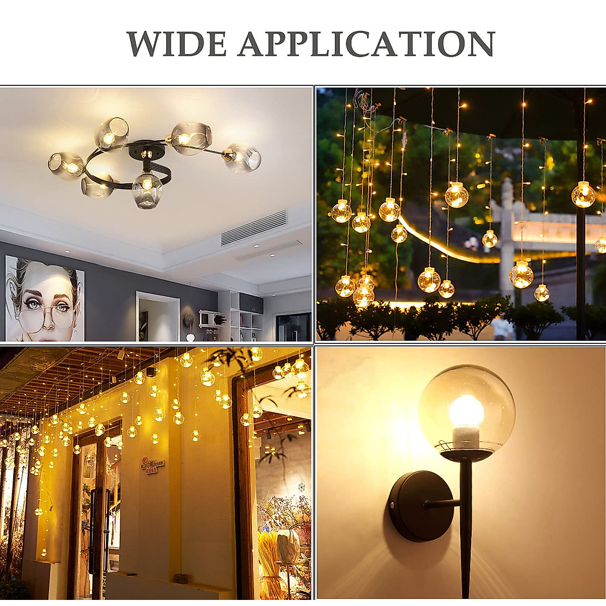 Greeogin Dimmable 4W B22 G16.5 Vintage Bayonet LED Mini Globe Blub Warm White 2700K, 40W Halogen Replacement for Beside Lamp Ceiling Fan Pendant Lights Chandelier Fixture,400 lm 5-Pack