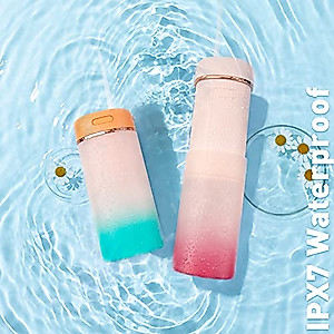 Matekxy Foldable Water Flosser, Cordless Rechargeable Oral Irrigator, IPX7 Waterproof 4 Modes Water Teeth Cleaner for Braces, Bridges Care, Home Travel Pink