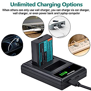 LP-E10 LPE10 Battery 2Pack 1600mAh, Hisewen Dual Charger with Type-C Port for Canon EOS Rebel T7 T6 T5 T3 T100 Kiss X90 X80 X70 X50 1100D 1200D 1300D 1500D 2000D 3000D 4000D Digital Camera