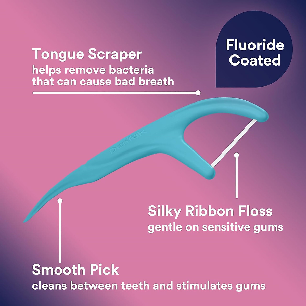 DenTek Comfort Clean Silk Floss Picks, Fresh Mint, 90 Count