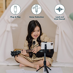 ALTSON Professional Lavalier Microphone for iPhone/Video Conference/Podcast/Voice Dictation/YouTube Grade Omnidirectional Phone Audio Video Recording Condenser Microphone (9.98ft)