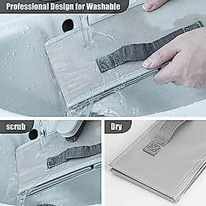 Drawer Organizer, TopMade Foldable Underwear Drawer Organization Clothes Drawer Dividers Desk Closet Organizer Dresser Fabric Bin Shelves Storage Baskets Box for Bra Sock Ties, 4 Cell Drawer Organizer