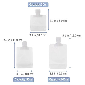 FRCOLOR 12pcs Lotion Bag Travel Lotion Pouches Stand up Pouch Refillable Squeeze Bags Travel Cosmetic Container Reusable Squeeze Pouches Sub Bags or Stand up Bag Multifunction Clamshell