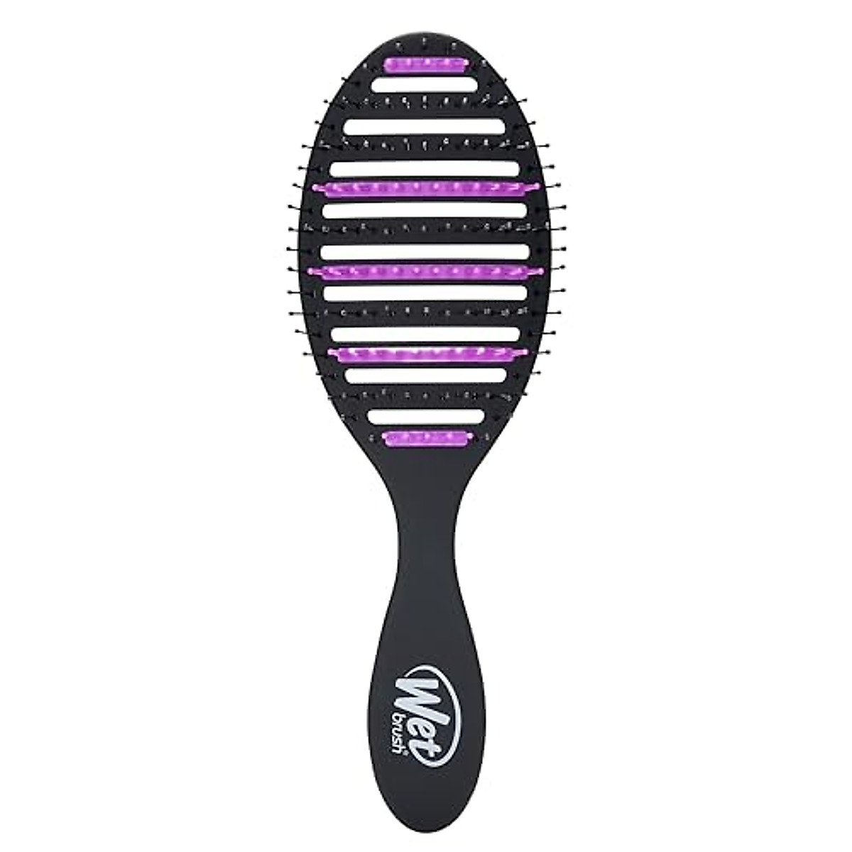 Wet Brush Refresh and Extend Speed Dry Black Detangling Hair Brush -Vented Design and Ultra Soft HeatFlex Bristles Are Blow Dry Safe -Removes Dirt Excess Oils and Impurities-Charcoal Infused Bristles
