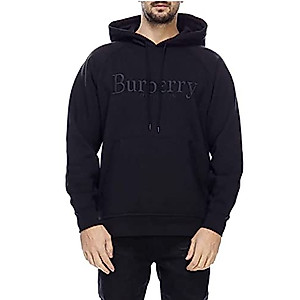 BURBERRY Clarke Black Embroidered Logo Hoodie (as1, alpha, m, regular, regular)