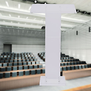CNCEST Acrylic Podium Pulpit Plexiglass Transparent Stand Lectern 110cm for Conference (23.62x15.75x43.31 Inch), Clear