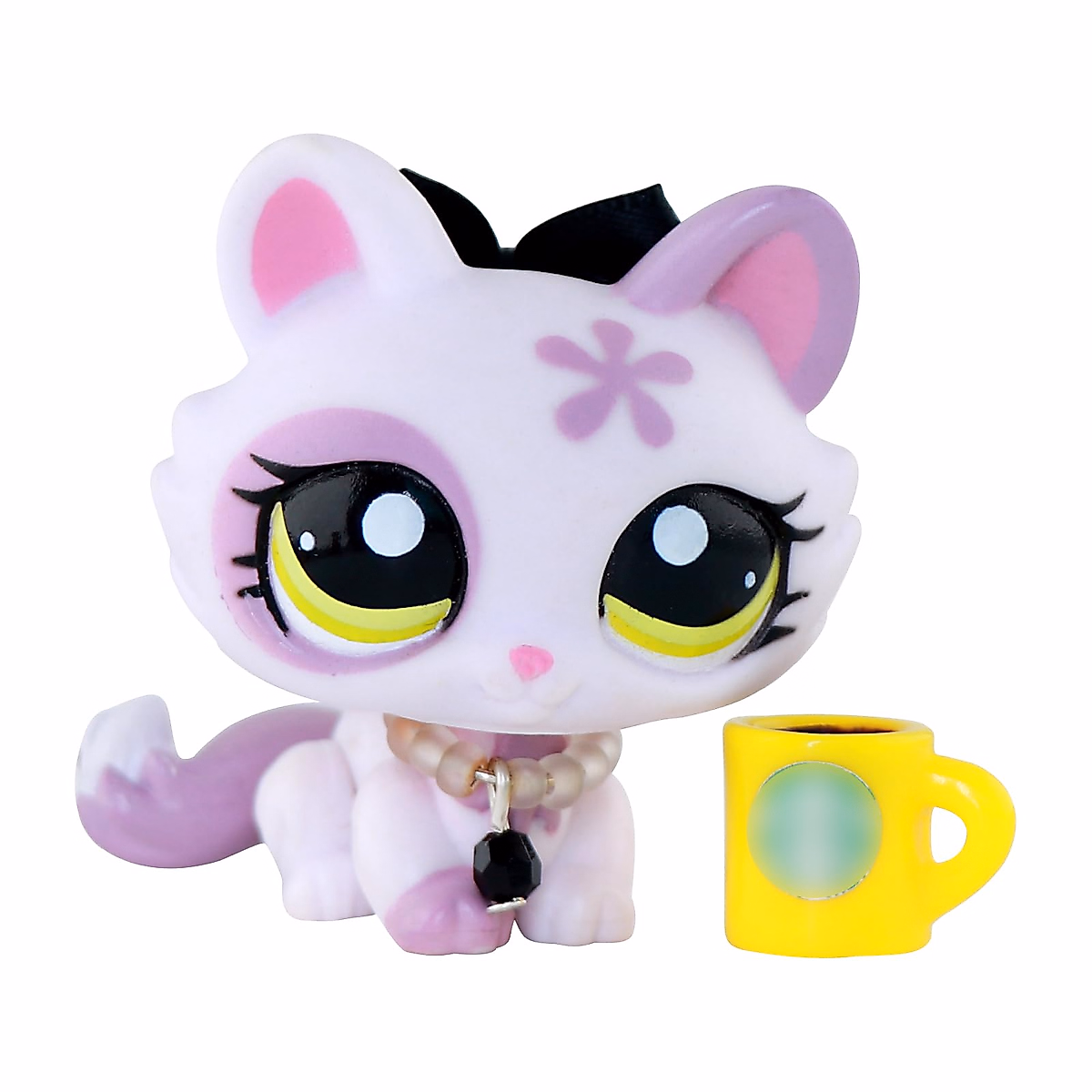 RIYES LPS Crouching Cat #1628 Animal Figures Collectible lps Toy with lps Accessories Rare Old LPS Pets Mini Pet Shop for Kids Xmas Gift (LPS Crouching Cat 1628)