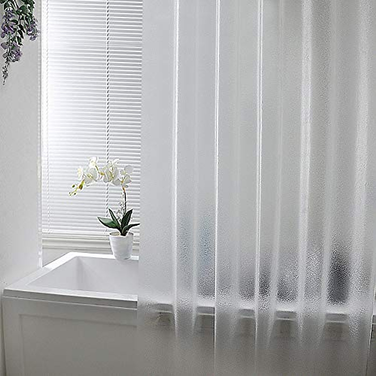 AooHome Frosted Shower Curtain Liner 8G Eva Extra Long Shower Curtain 72x78 Inch with Heavy Duty 5 Bottom Magnets, Thick Shower Liner for Shower Stall, Bathtubs, Semi Transparent