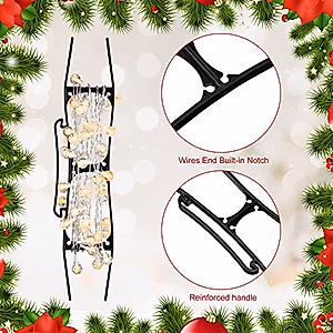 Vicenpal Christmas Lights Storage Holder, Holiday Light Storage All Purpose Light Cord Wind up Organizer for String Lights, Extension Cords, Magnet Fishing Rope (Black, 6 Pieces)