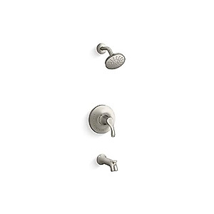 Kohler TS27391-4G-BN SIMPLICE Rite-Temp Pressure-Balancing 1.75 GPM Bath and Shower Faucet Trim Set, Vibrant Brushed Nickel
