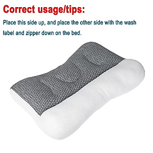 DOINUO Super Ergonomic Pillow, Orthopedic Correction Bed Pillow Repair Traction Pillow, Neck Support Pillow for Side Sleepers, Neck and Shoulder Pain Pillow for All Sleeping Positions