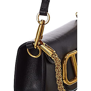 Valentino Vlogo Loco Small Leather Shoulder Bag, Black