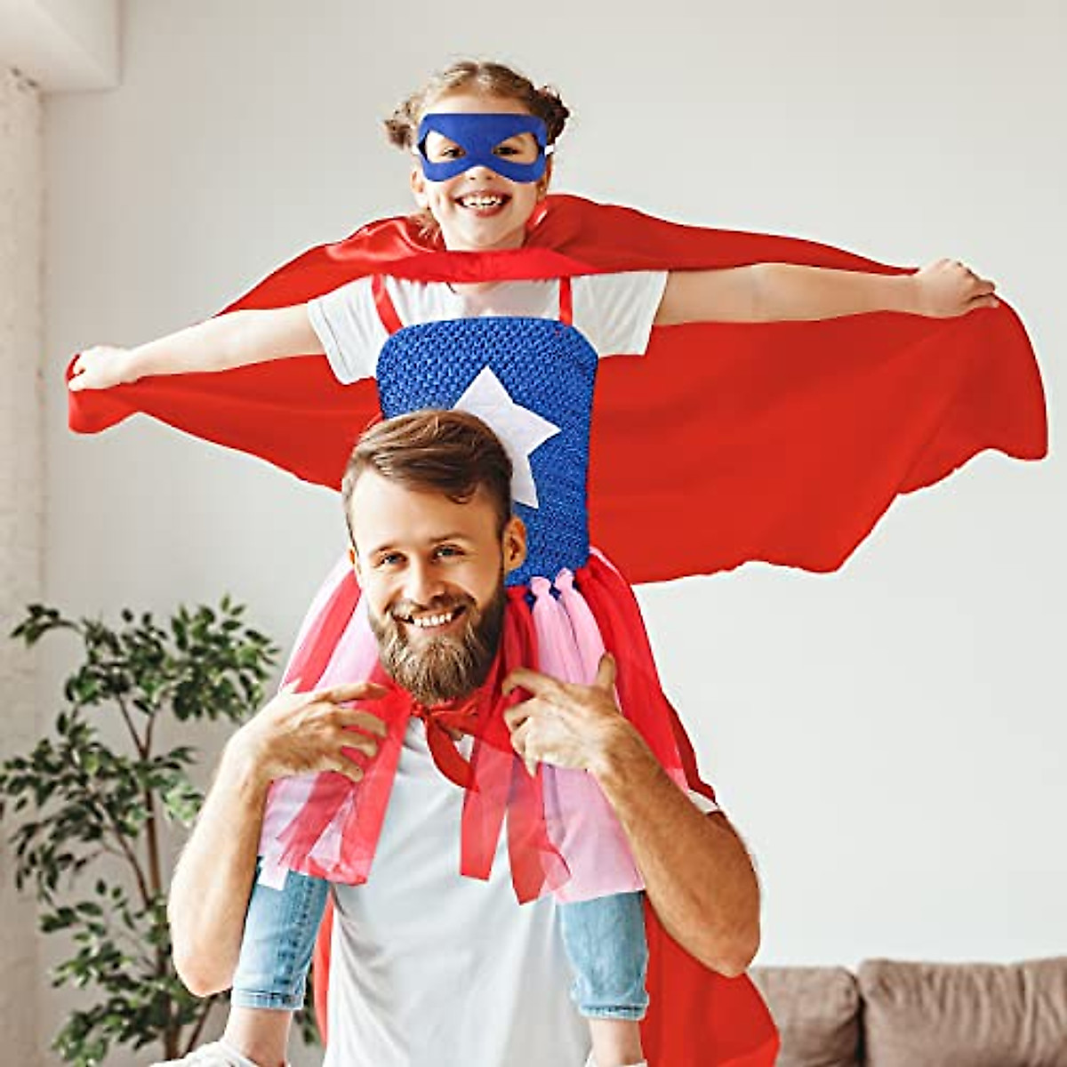 DOLNOW Girls Dress up Trunk Girls Pretend Play Costumes,12pcs Role Play Set with Supergirl Unicorn Hero Costumes for Toddler Little Girls Ages 3-6yrs