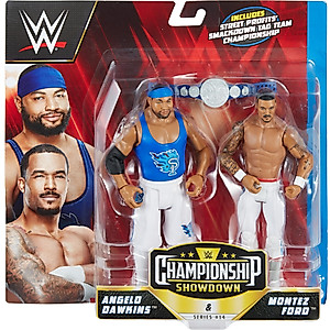 Mattel WWE Cody Rhodes vs Austin Theory Championship Showdown Action Figure 2-Pack with Championship, 6-inch