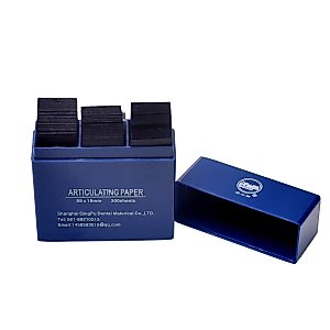 ANNWAH Dental Articulating Paper - Thicker Double Side Bite Paper Strips 100μm Thickness Oral Teeth Care Material Dental Lab Products 300 Sheet/Box…